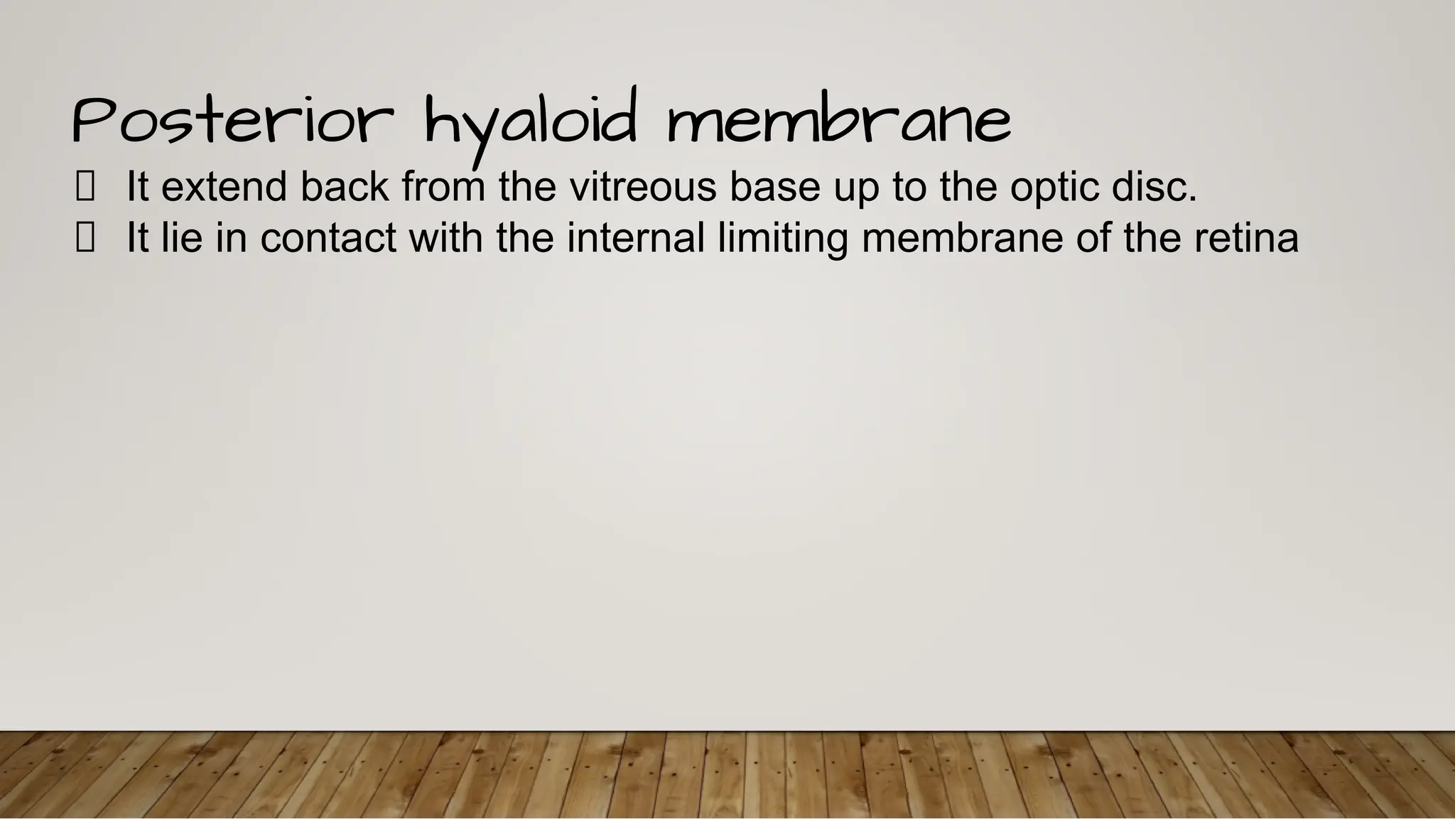 ANATOMY OF VITREOUS CHAMBER-ophthalmology | PPT