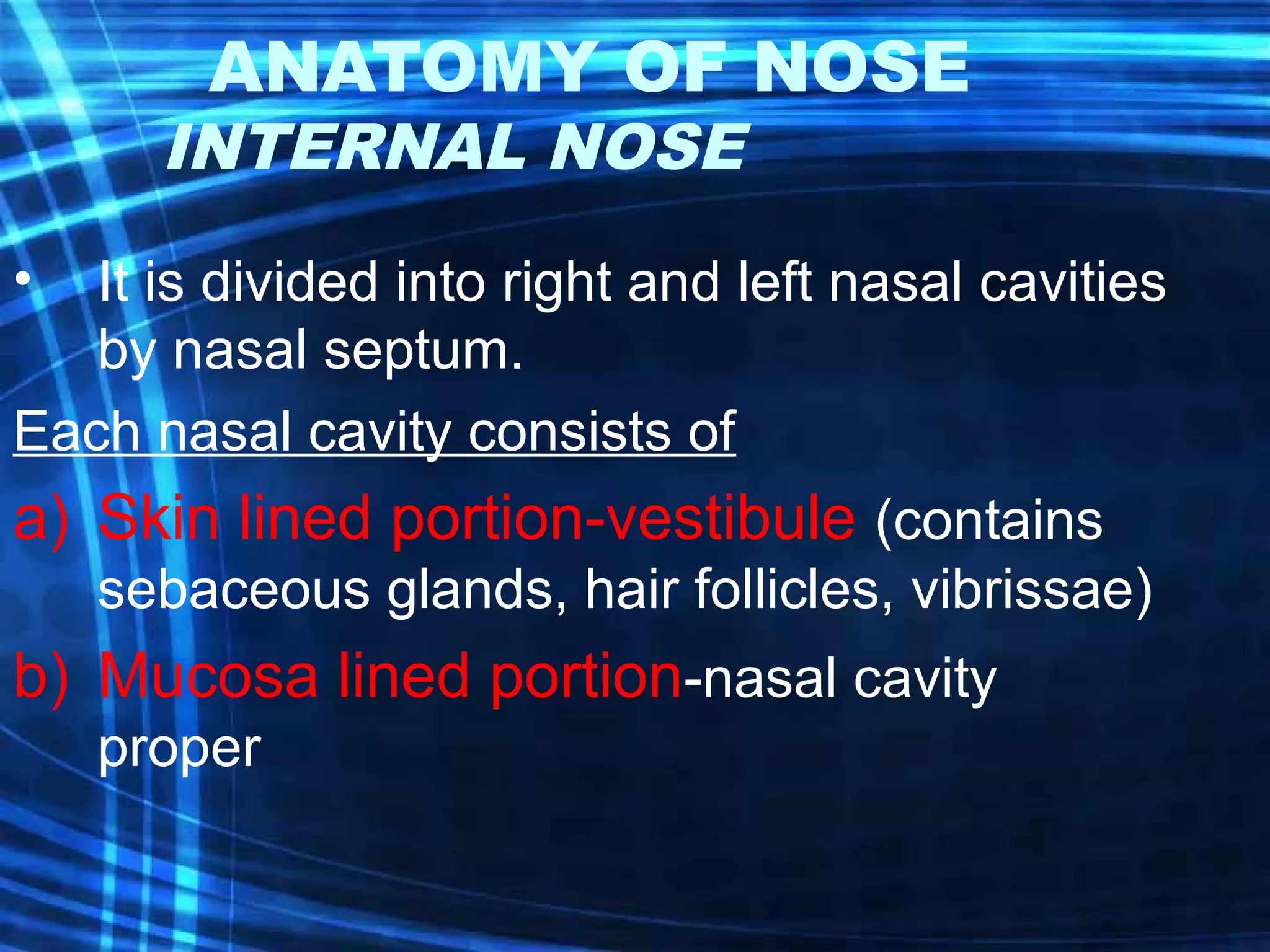 Anatomy and physiology of nose and paranasal sinuses | PPT