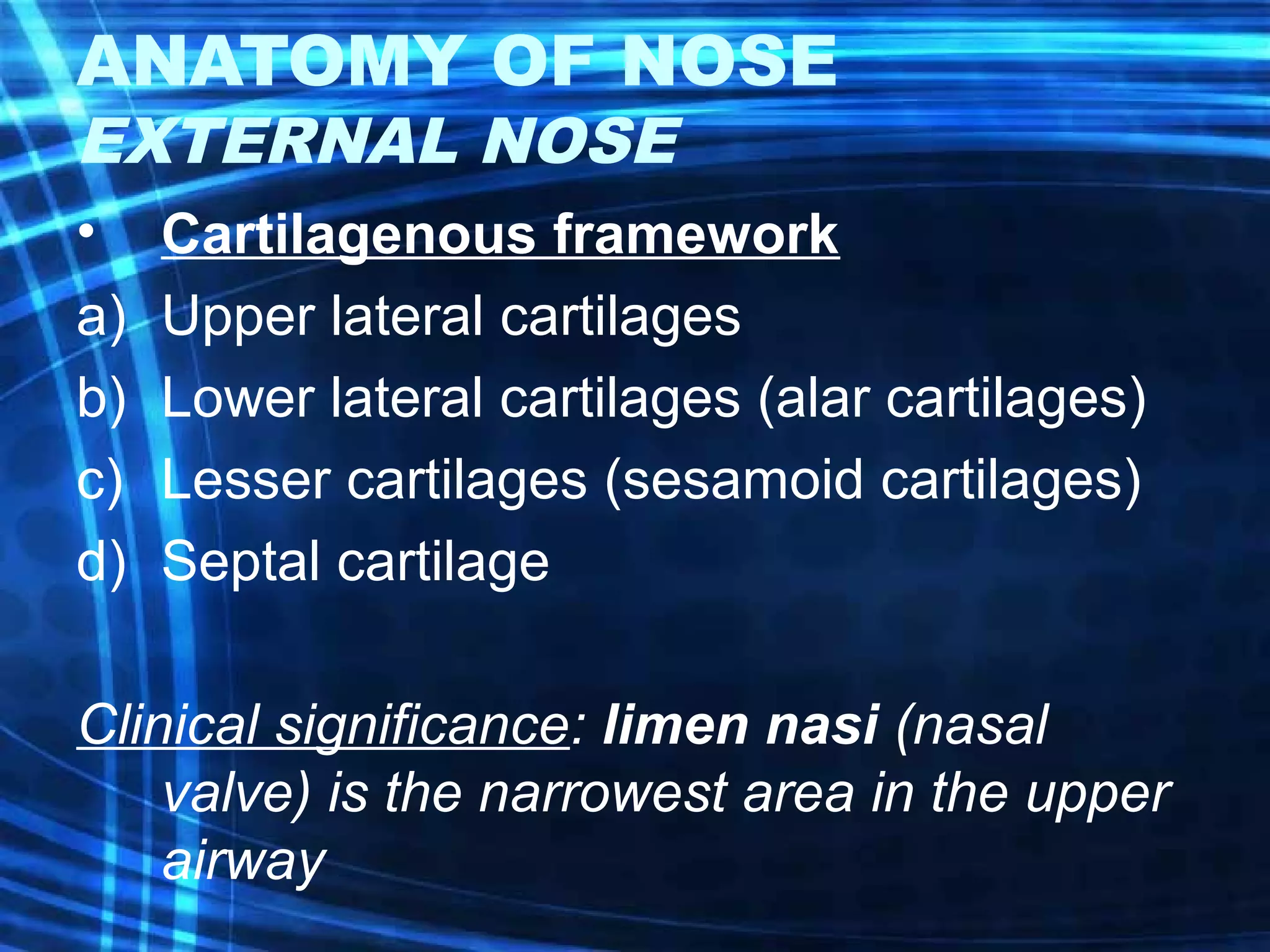Anatomy and physiology of nose and paranasal sinuses | PPT