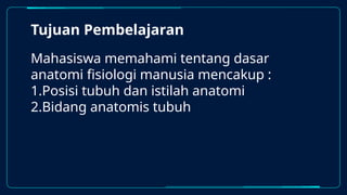 konsep anatomi fisiologi dasar pada manusia | PPTX