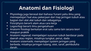 konsep anatomi fisiologi dasar pada manusia | PPTX
