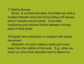 Anatomy, Physiology & Kinesiology examination | PPT