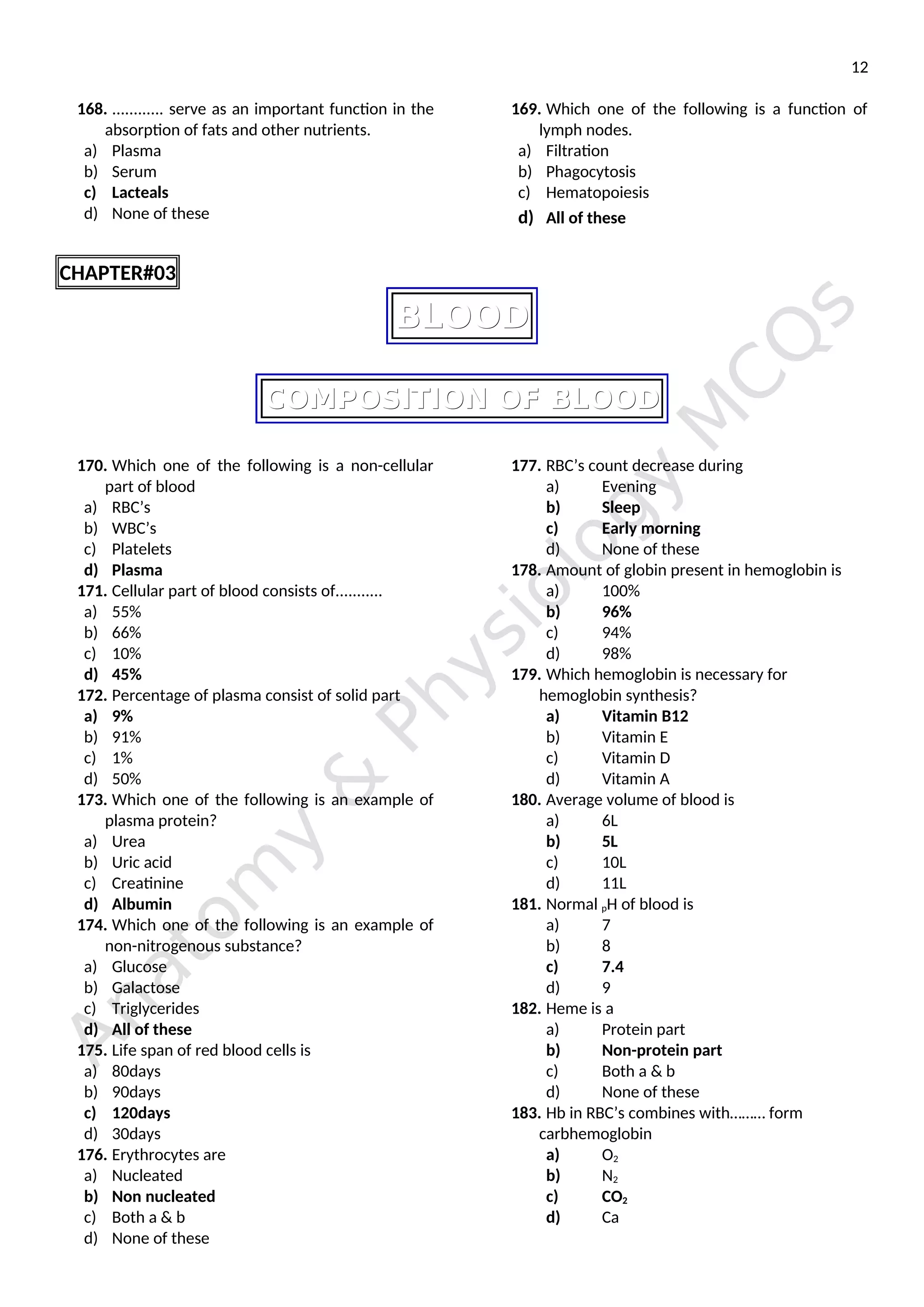 Anatomy & Physiology MCQs (2).pdf