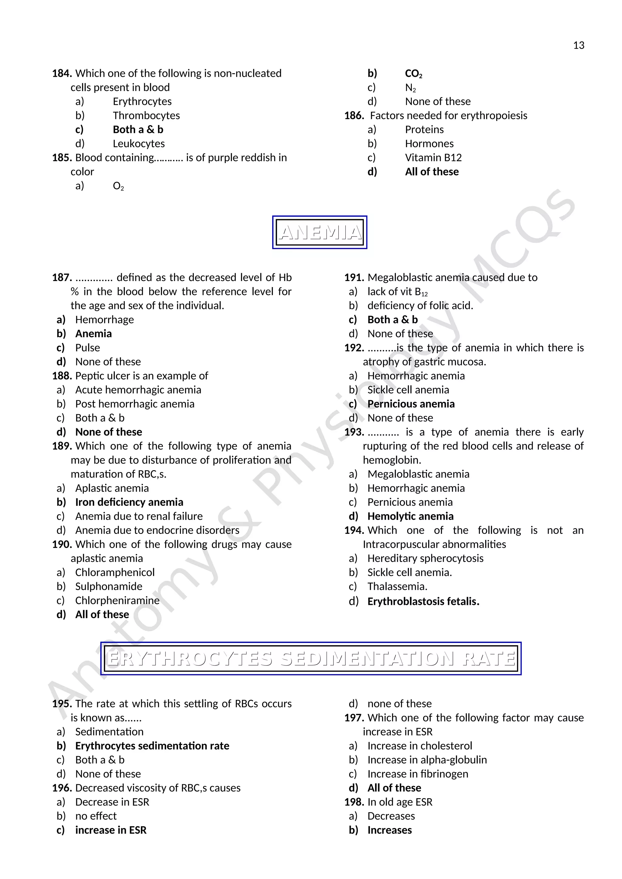 Anatomy & Physiology MCQs (2).pdf