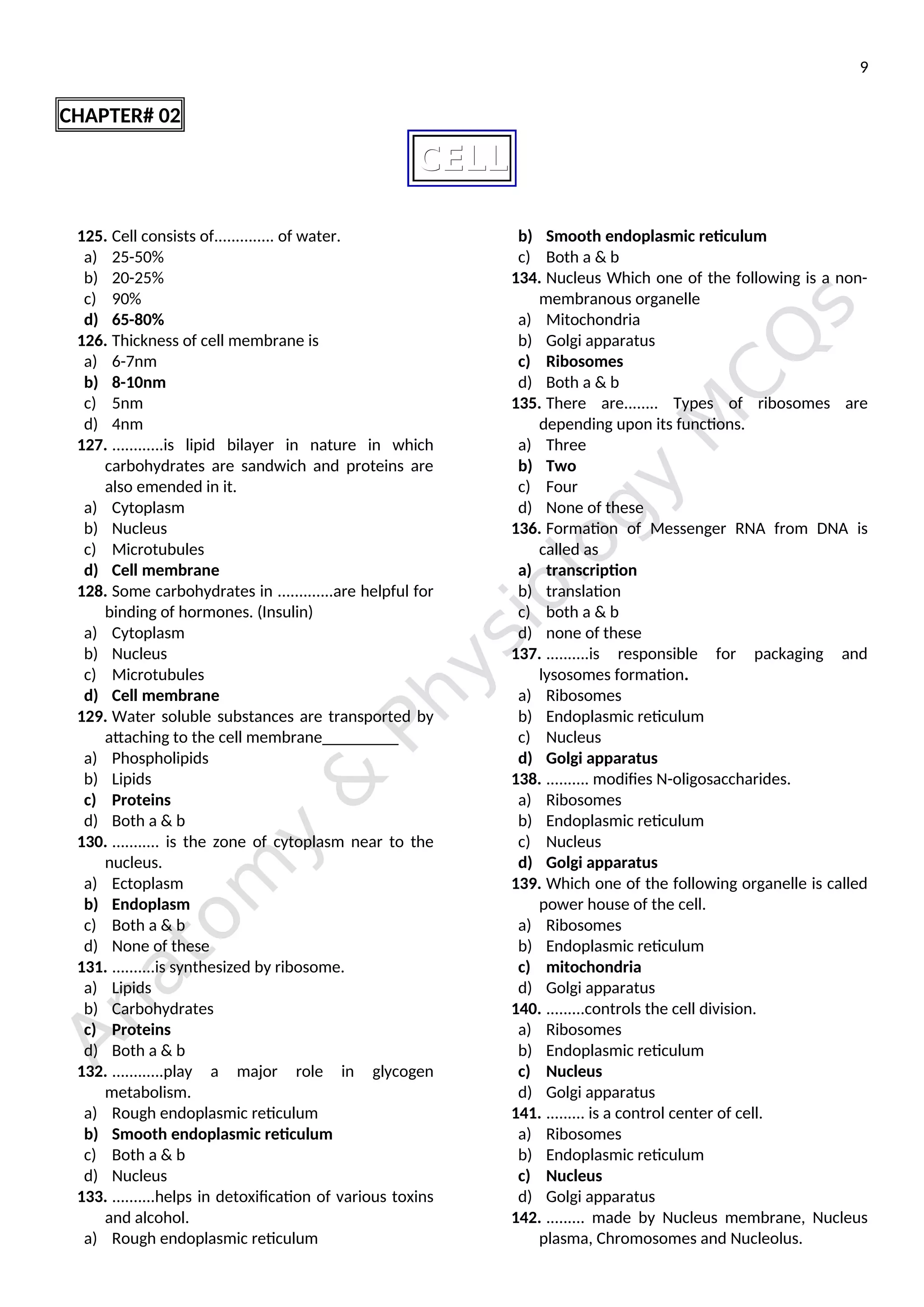 Anatomy & Physiology MCQs (2).pdf
