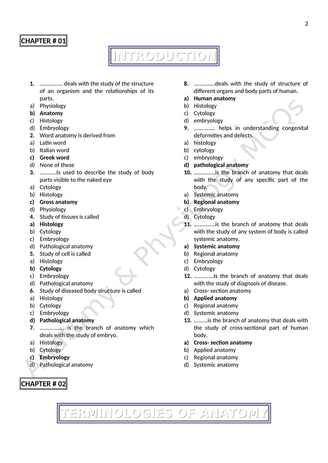 Anatomy & Physiology MCQs (2).pdf