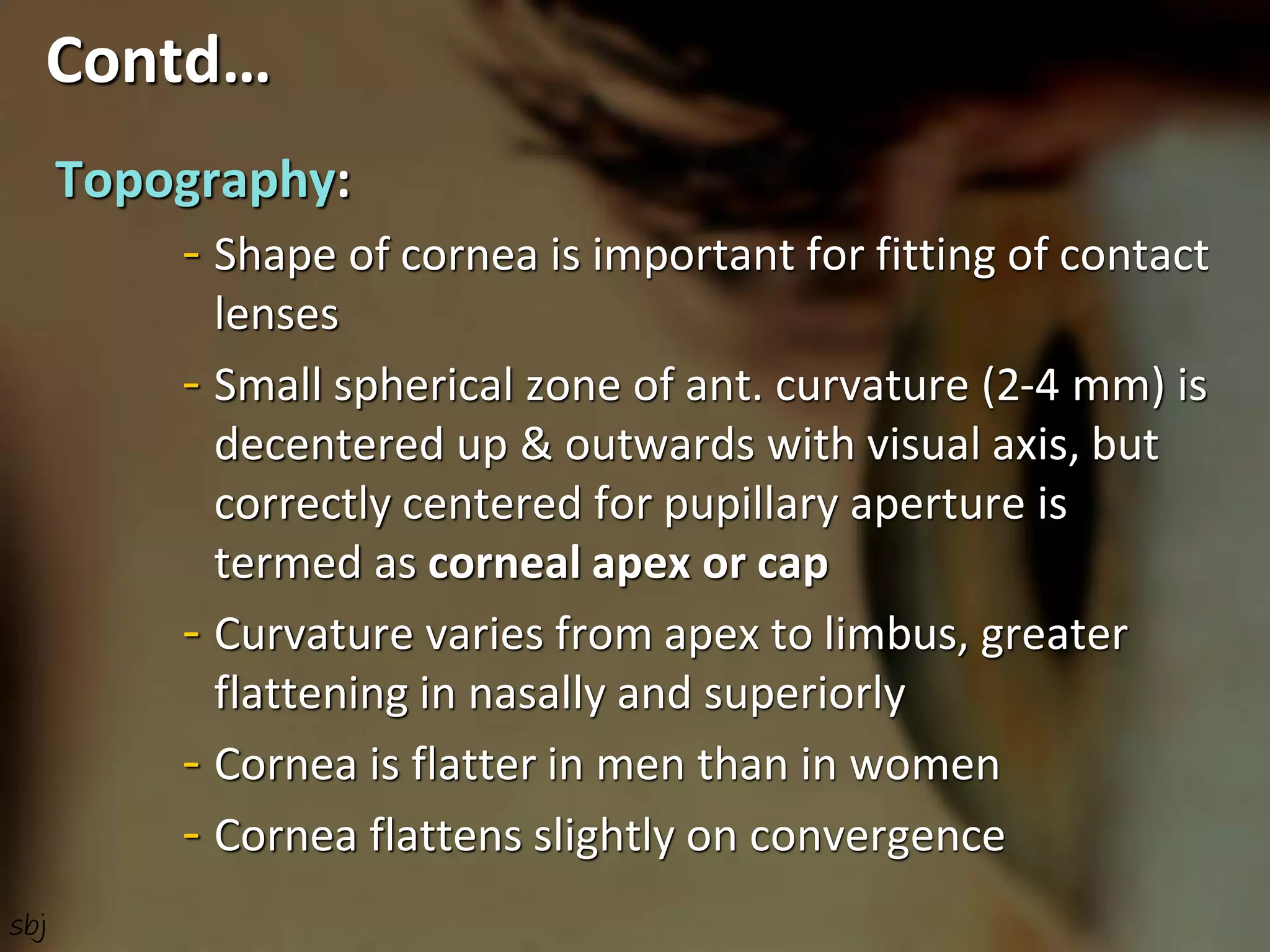 Anatomy & physiology of cornea | PDF