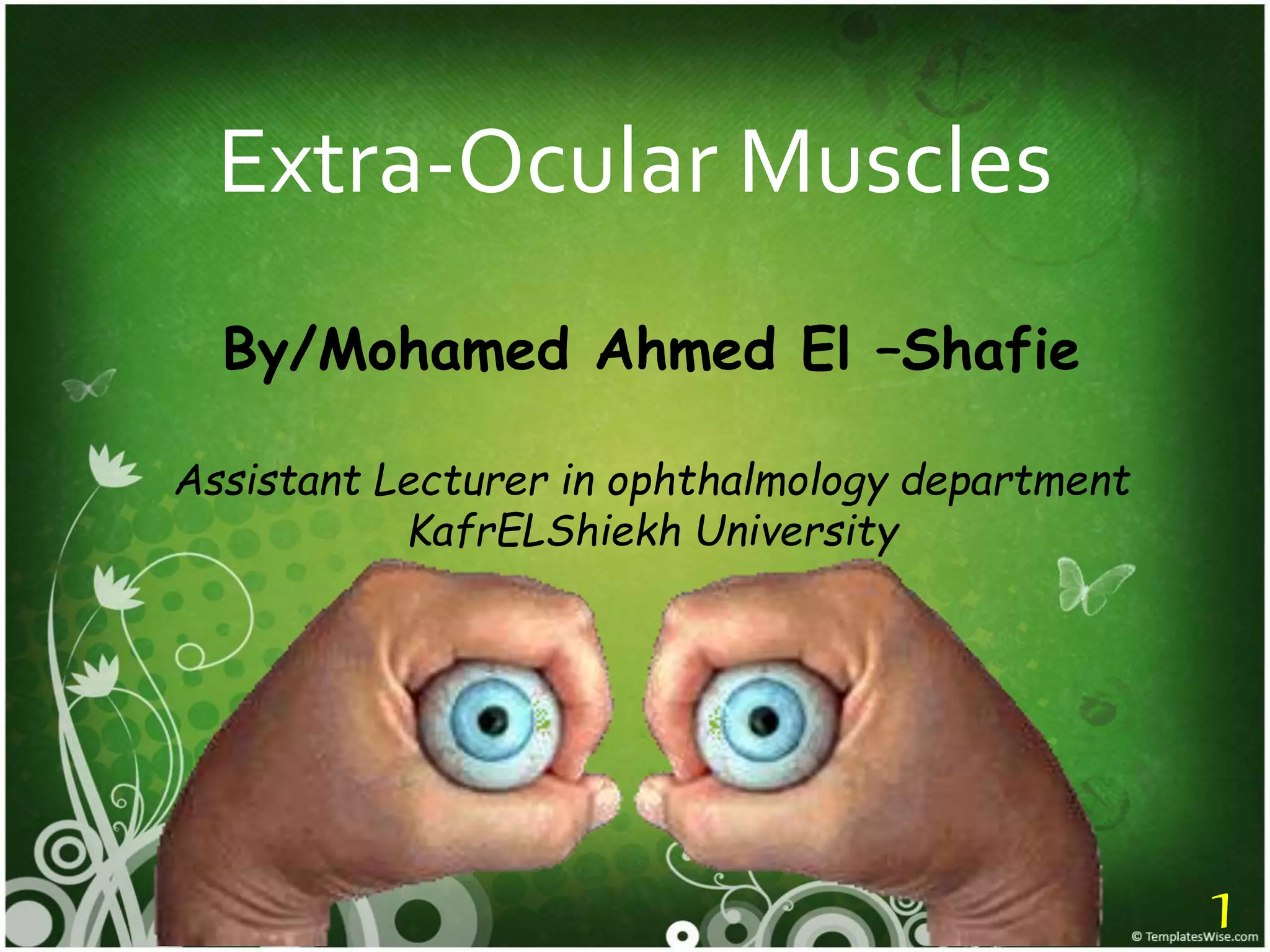EXTRA OCULAR MUSCLES | PPTX