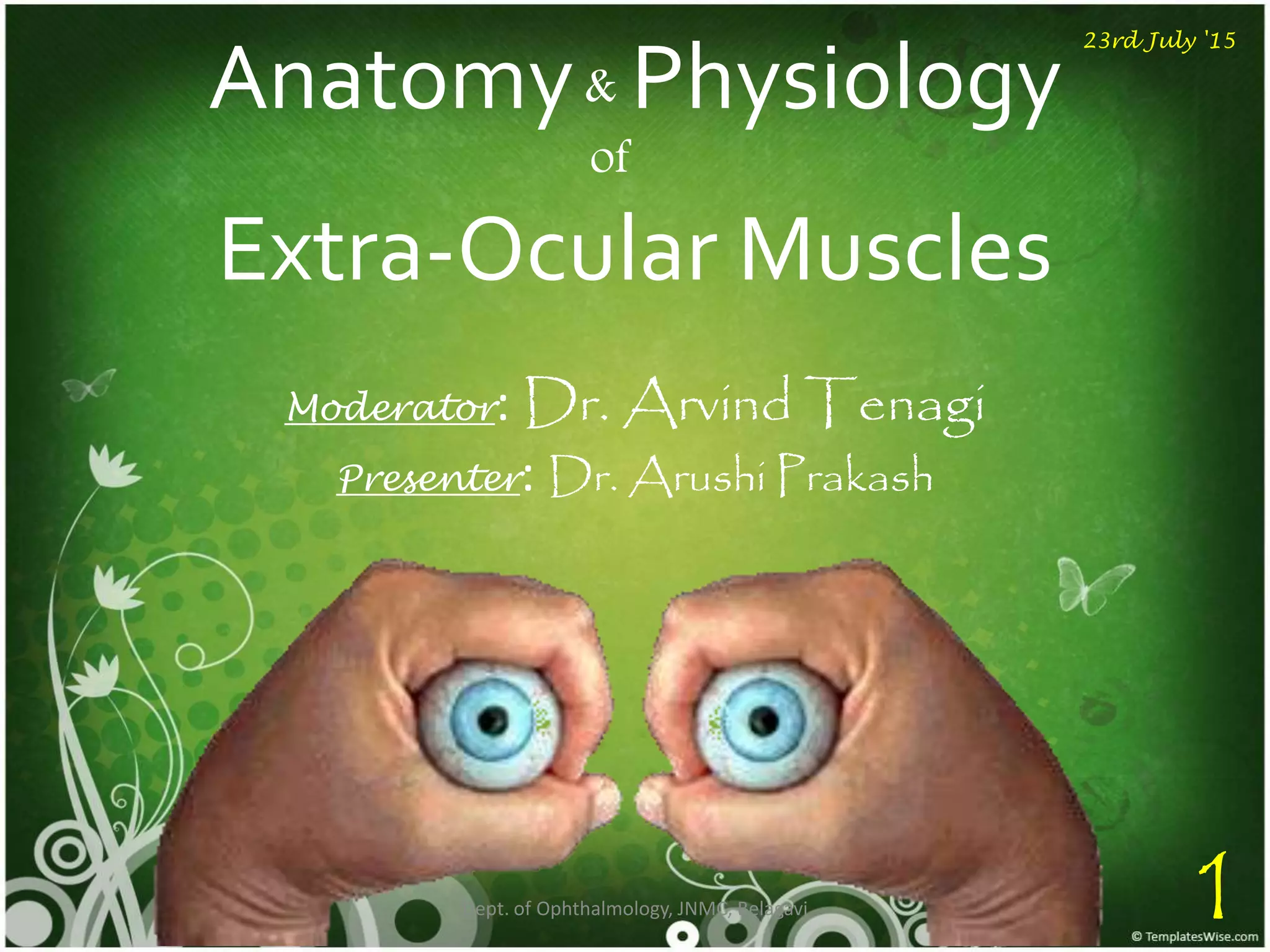 Anatomy & physiology of eom | PPTX