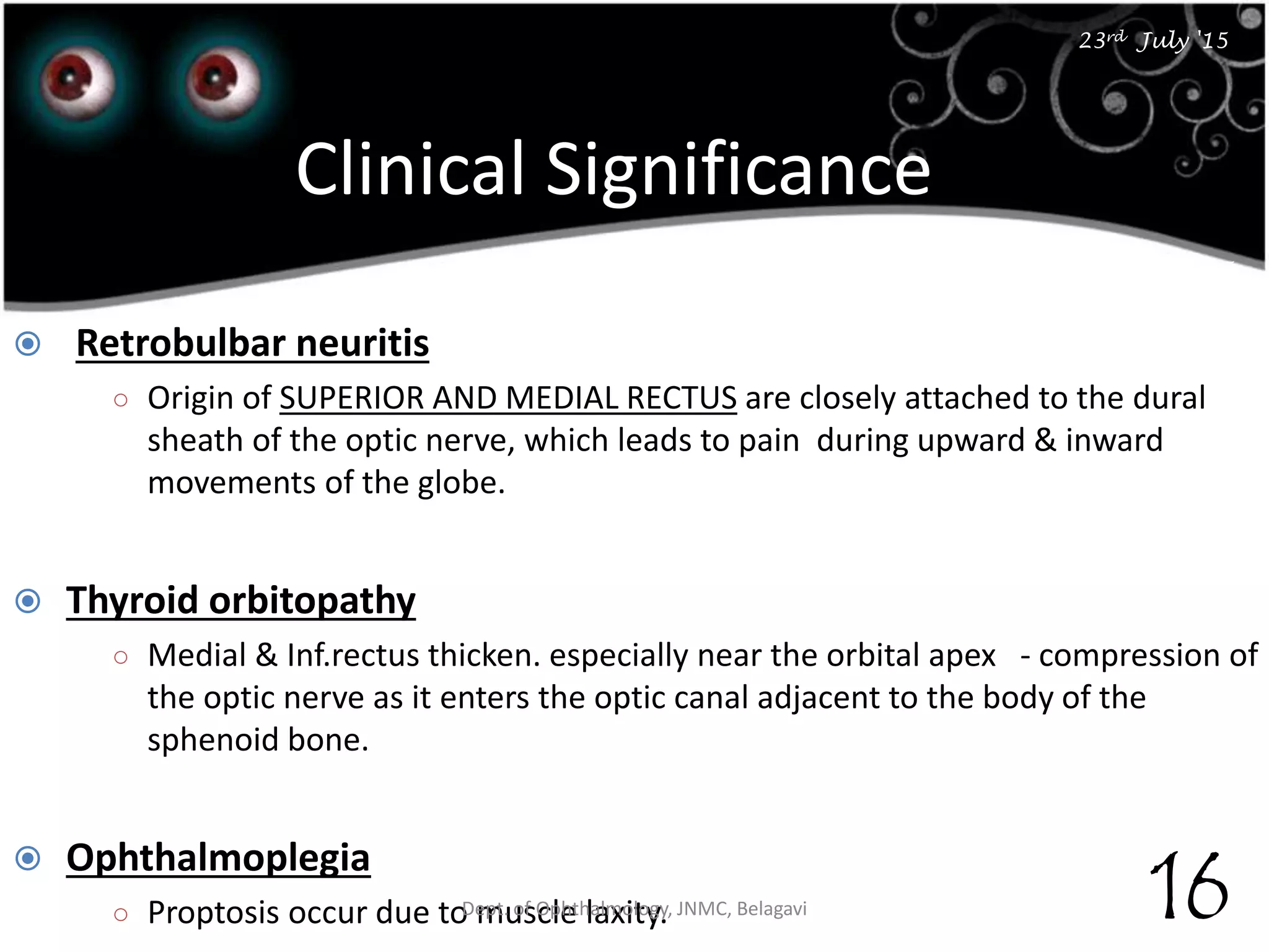 Anatomy & physiology of eom | PPTX