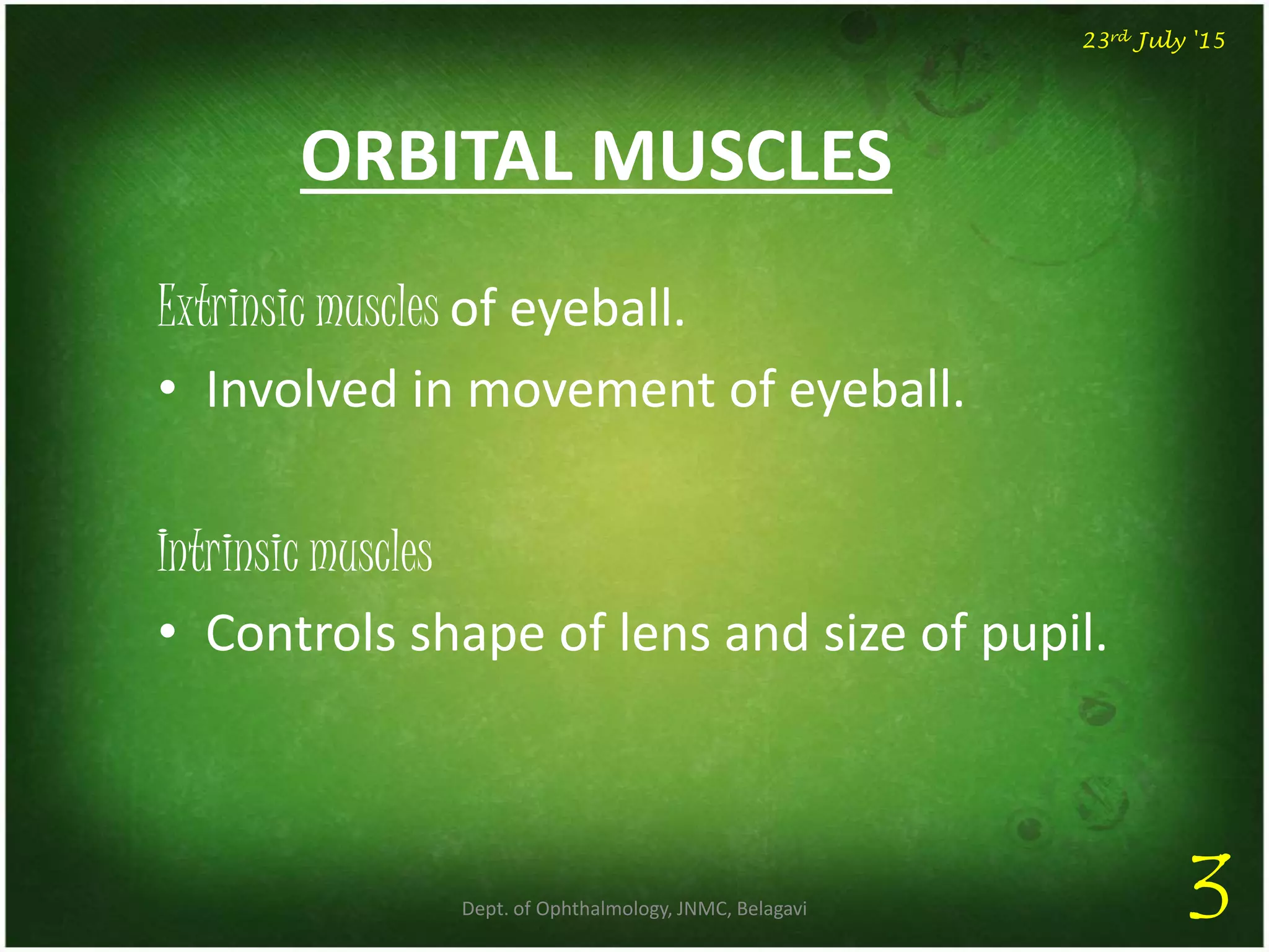 Anatomy & physiology of eom | PPTX