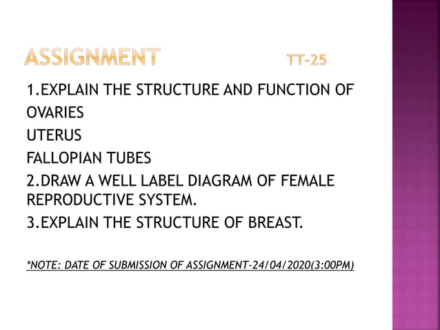 Anatomy & physiology of female reproductive system | PPT