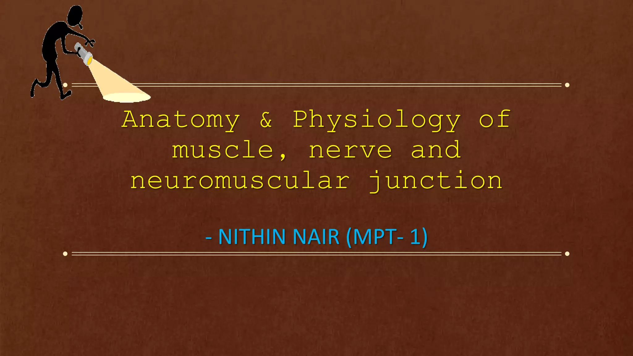 ANATOMY & PHYSIOLOGY OF NERVE, MUSCLE AND NMJ | PPTX