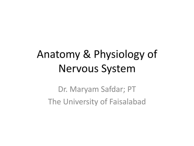Anatomy & Physiology of Nervous System.pptx