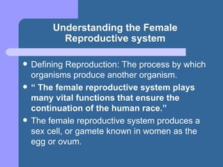 Anatomy & Physiology Of The Reproductive System | PPT