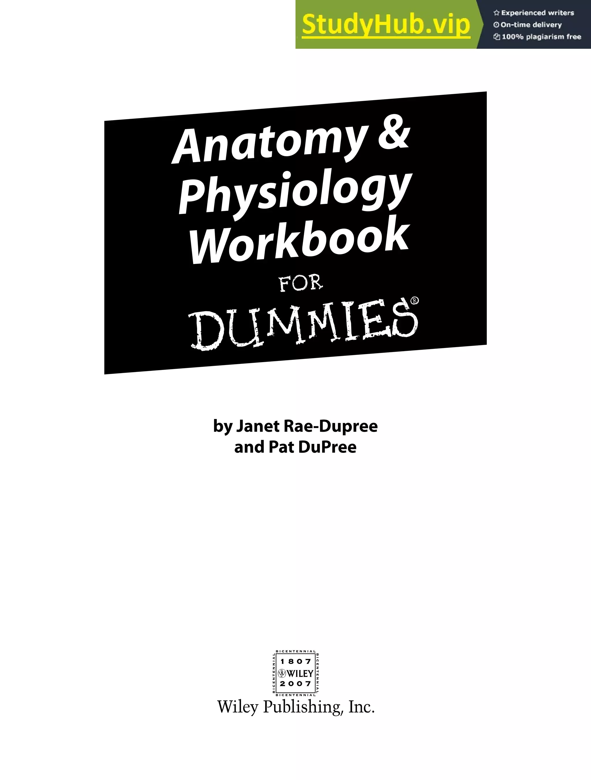 Anatomy Physiology Workbook FOR DUMm IES 1 | PDF