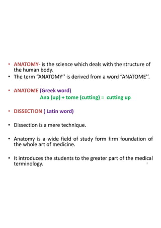 anatomy pdf note. Learn human body & bones | PDF