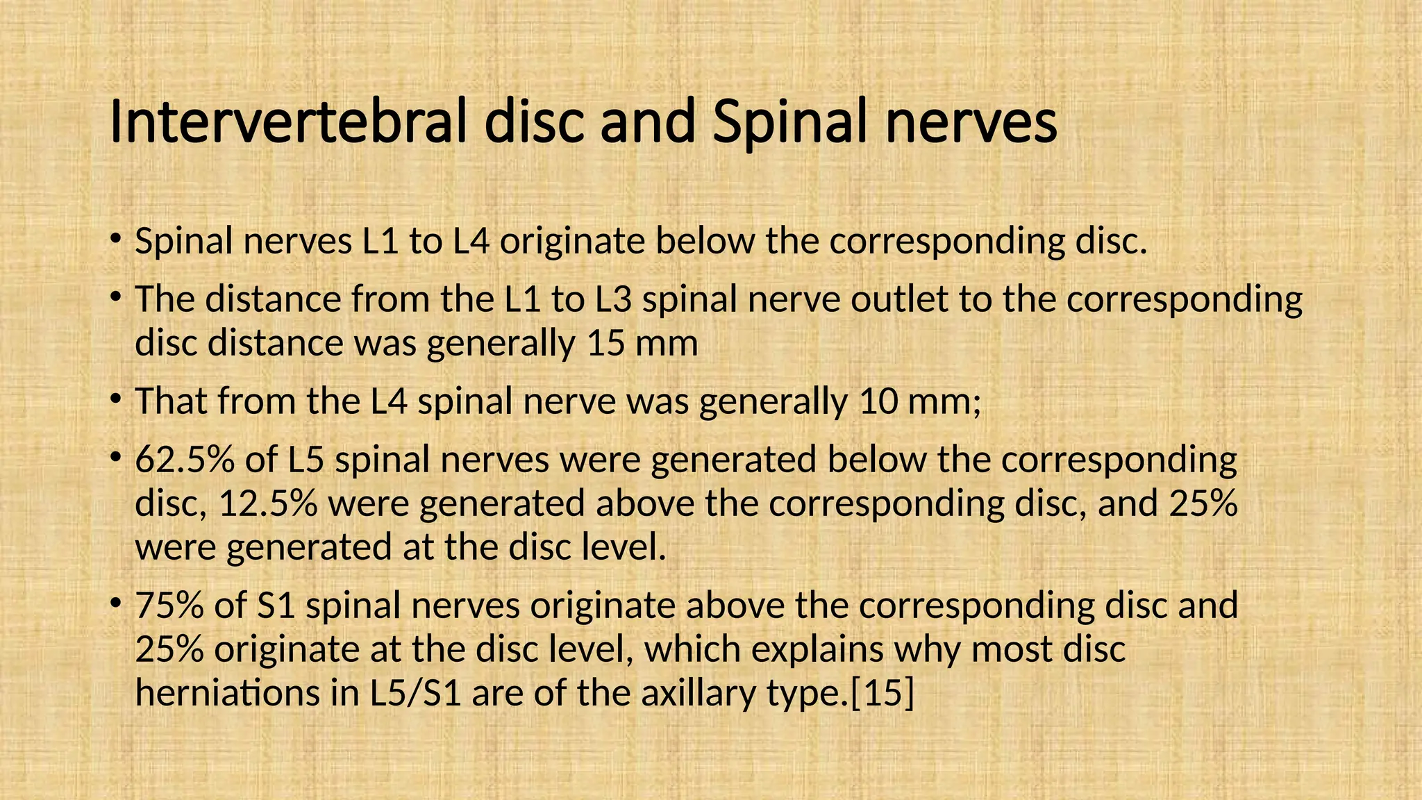 Anatomy relevant to Lumbar Inter-laminar Endoscopic Discectomy. | PPTX