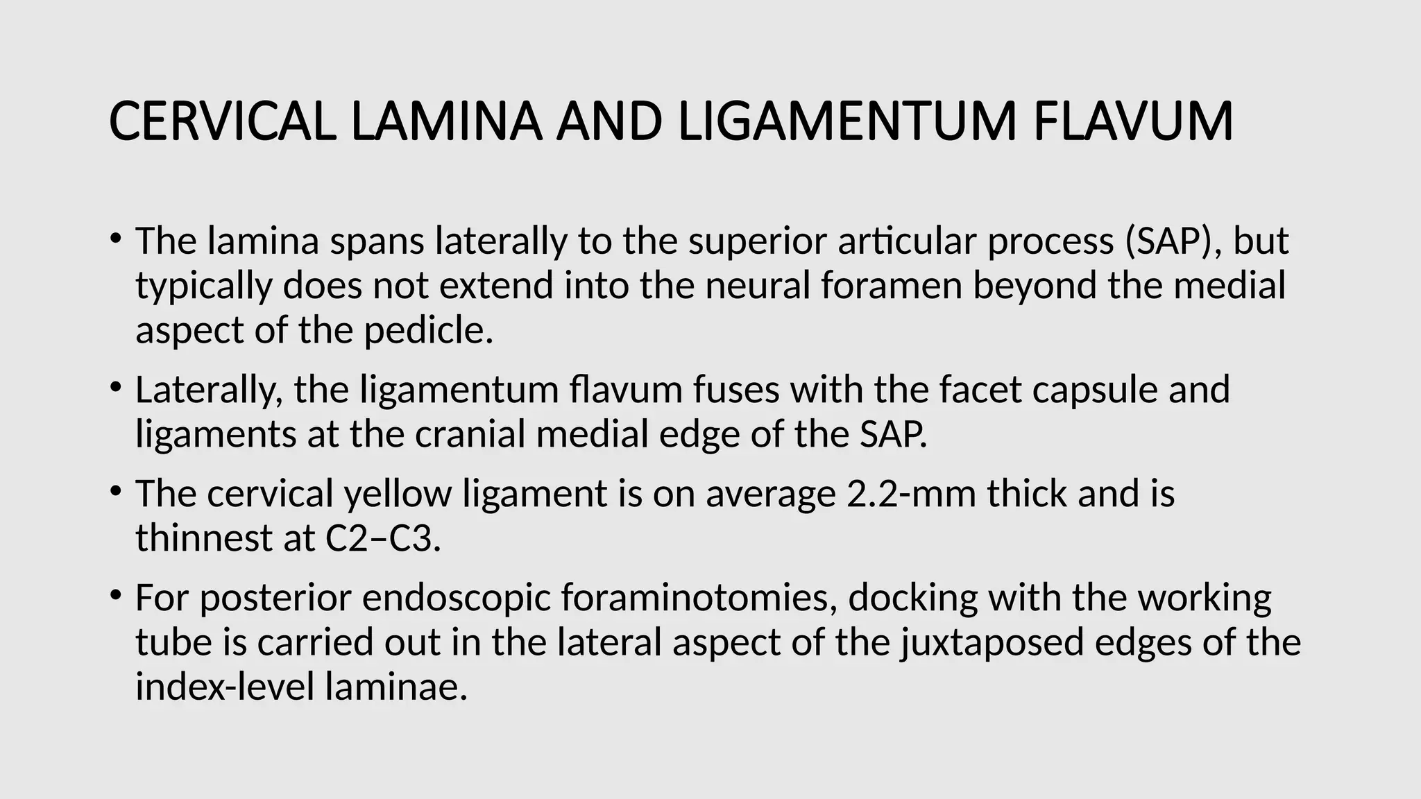 Anatomy relevant to posterior cervical endoscopic Spine Surgery. | PPTX