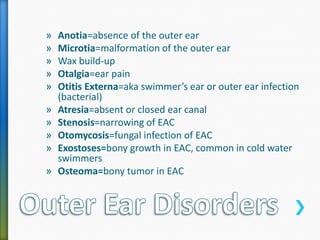 Anatomy of the Auditory System: A Review | PPTX