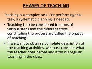 Anatomy(structure) and phases of teaching | PPT
