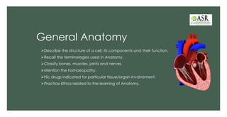 BHMS 1st YEAR ANATOMY PAPER-1&2 PATTERNS | PDF