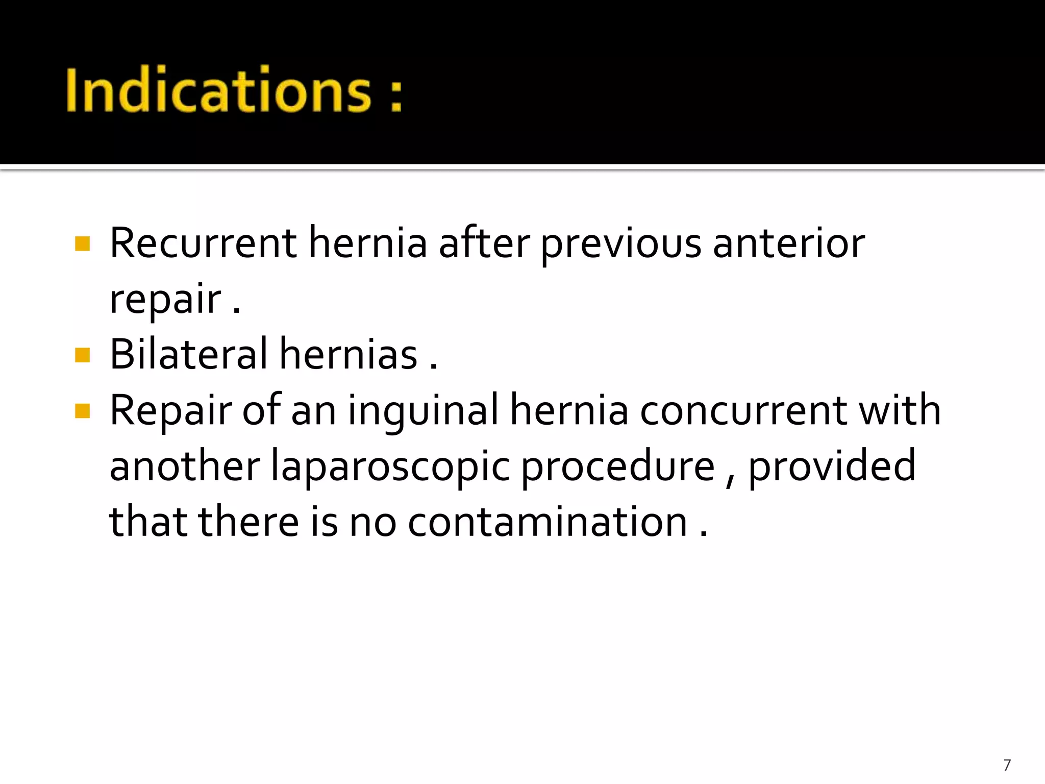 Anatomy & technique of the laparoscopic totally extra peritoneal | PPTX