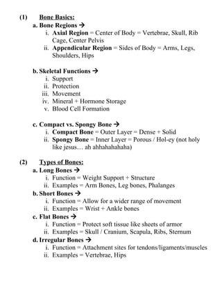 Anatomy unit 5 skeletal and muscular systems exam everything you need ...