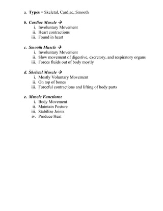 Anatomy unit 5 skeletal and muscular systems quiz #2 everything you ...