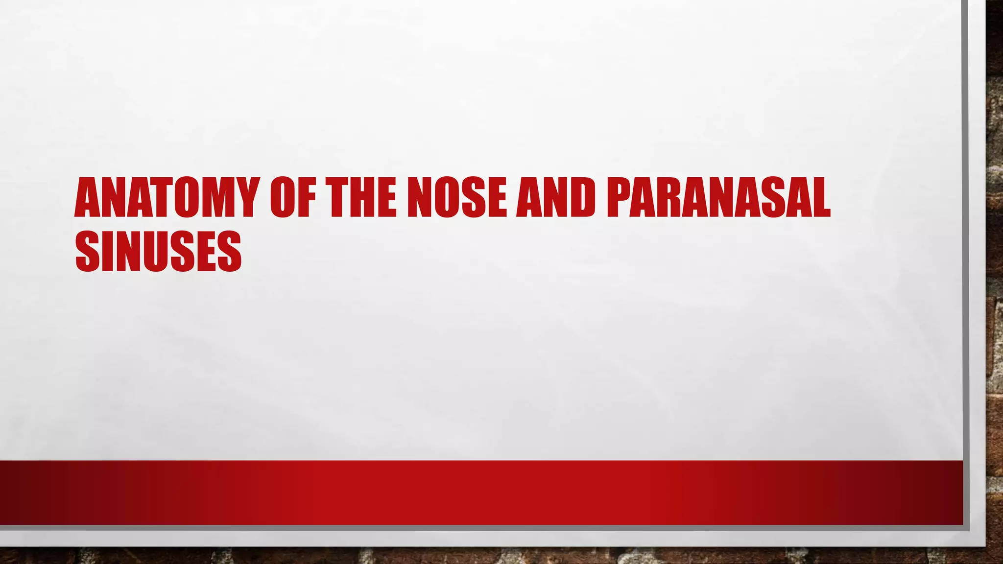 Anatomy of the nose and paranasal sinuses made easy | PPTX