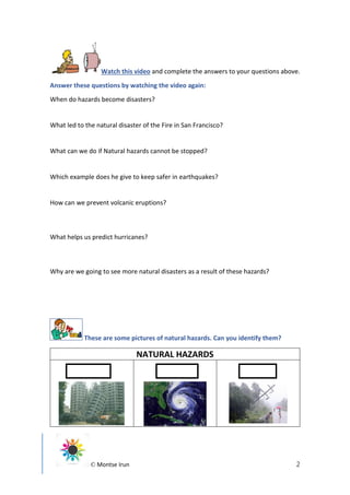 A natural hazard teacher | PDF