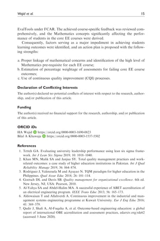 An automated continuous quality improvement framework for failing student outcomes based on ...