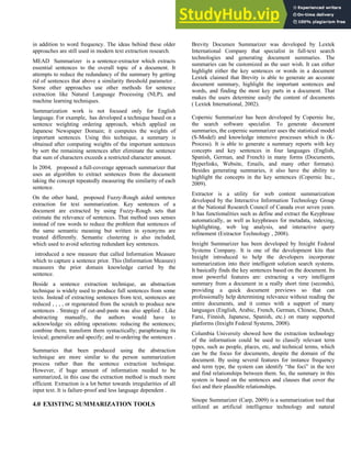 An Automated Text Summarization Methodology | PDF