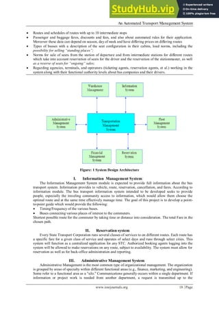 An Automated Transport Management System | PDF