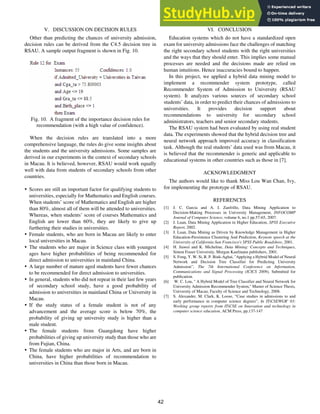 An Automated University Admission Recommender System For Secondary School Students | PDF