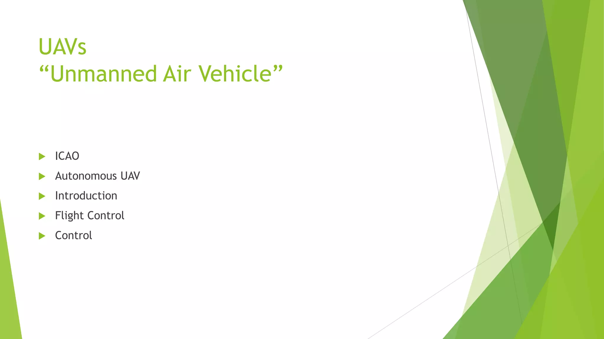 An autonomous uav with an optical flow sensor | PPTX