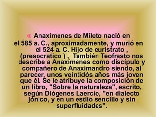 Anaximenes | PPTX