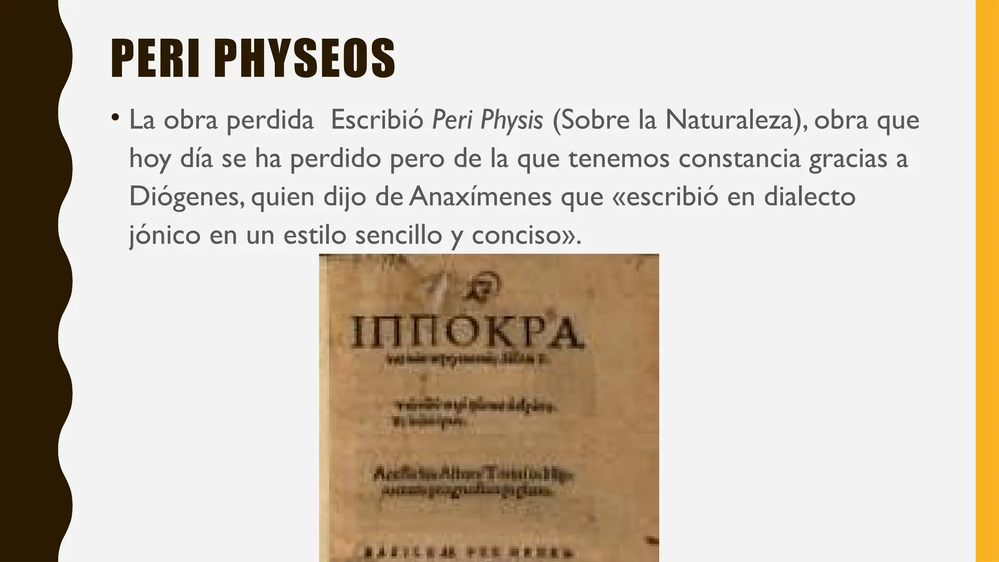 exposicion sobre la vida y creencia de Anaxímenes | PPTX