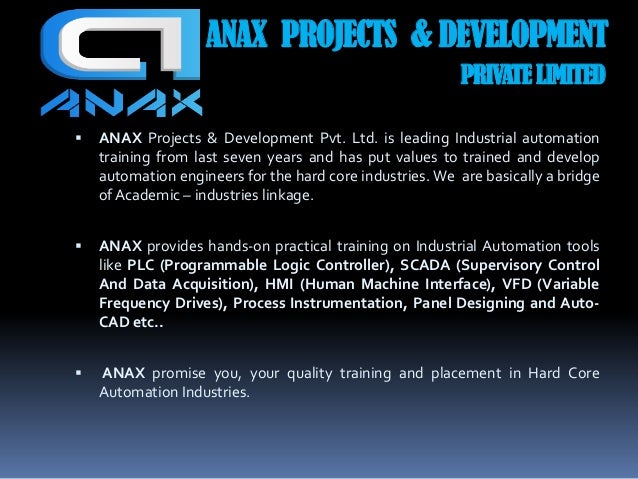Anax projects & development Providing Best Industrial Automation