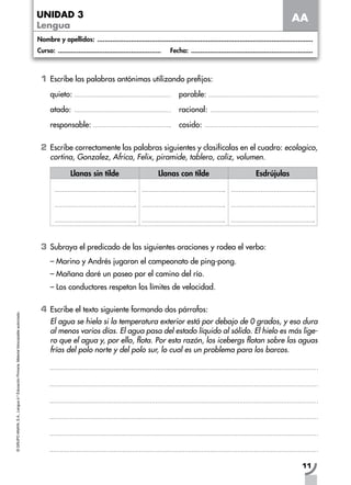 Anaya4 linea refuerzo cuarto primaria lengua | PDF