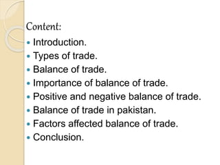 BALANCE OF TRADE | PPTX