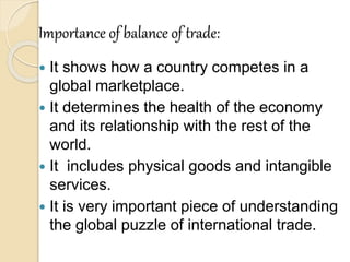 BALANCE OF TRADE | PPTX