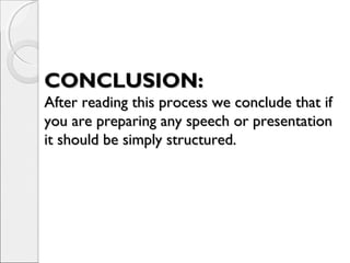 Planing speech or presentation | PPT
