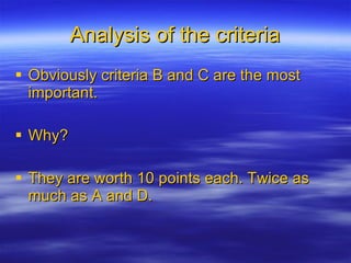 Anaysing The Ib Oral Assessment Criteria | PPT