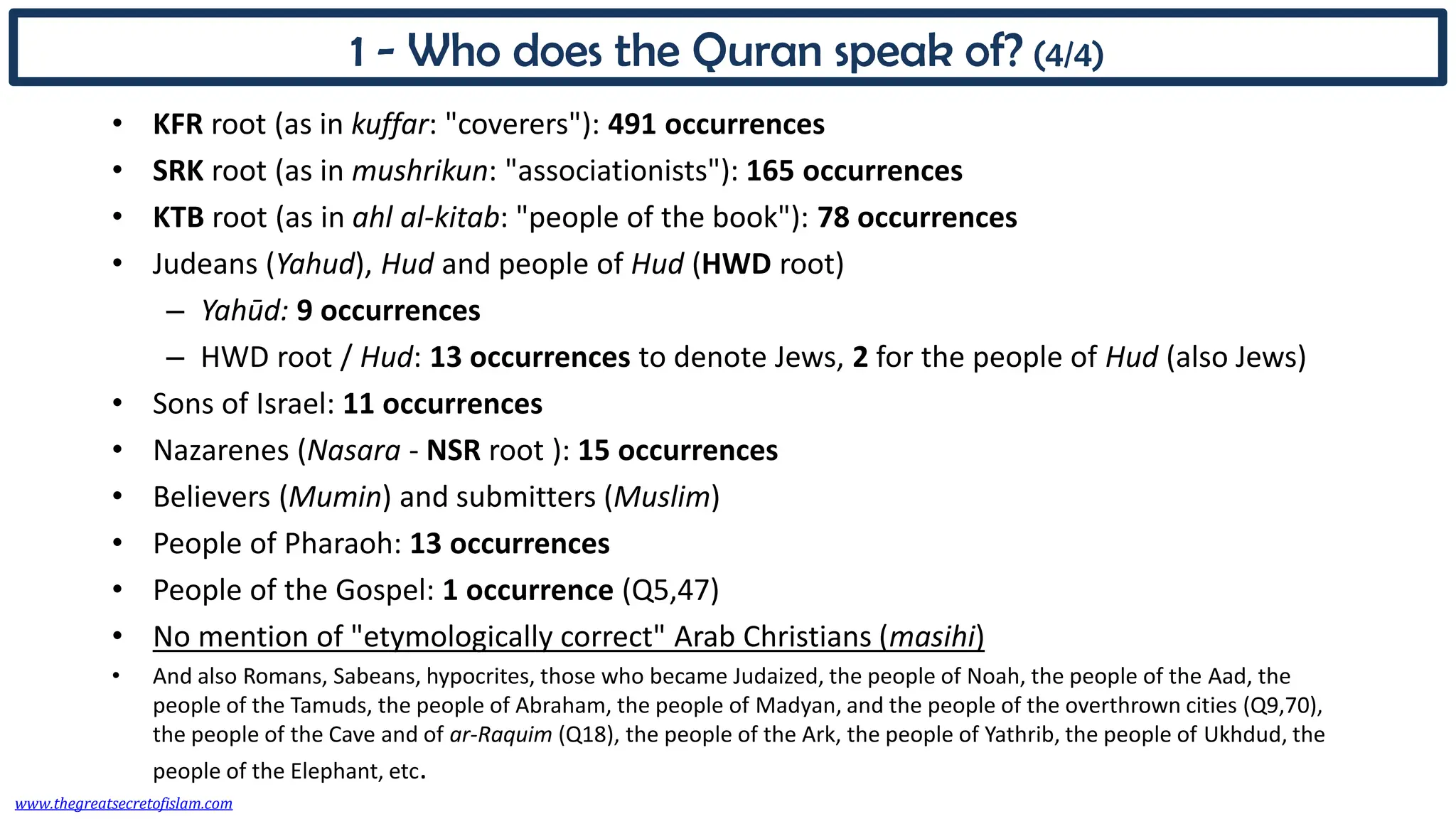 A Nazarene Reading of the Quran - Hidden History | PDF
