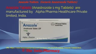 Anazole Tablets (Generic Anastrozole Tablets) | PDF | Cancer | Diseases ...