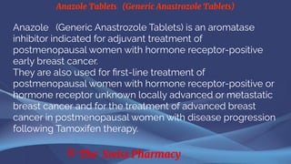 Anazole Tablets (Generic Anastrozole Tablets) | PDF | Cancer | Diseases ...
