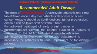 Anazole Tablets (Generic Anastrozole Tablets) | PDF