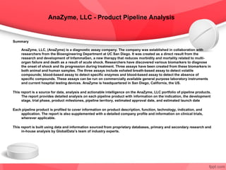 Ana zyme, llc product pipeline analysis | PPT