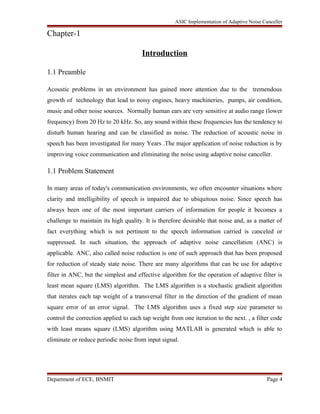 Implementation Adaptive Noise Canceler | PDF